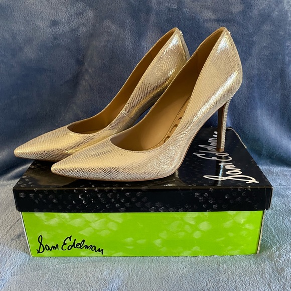 Sam Edelman | Shoes | Sam Edelman Hazel Gold Heel | Poshmark